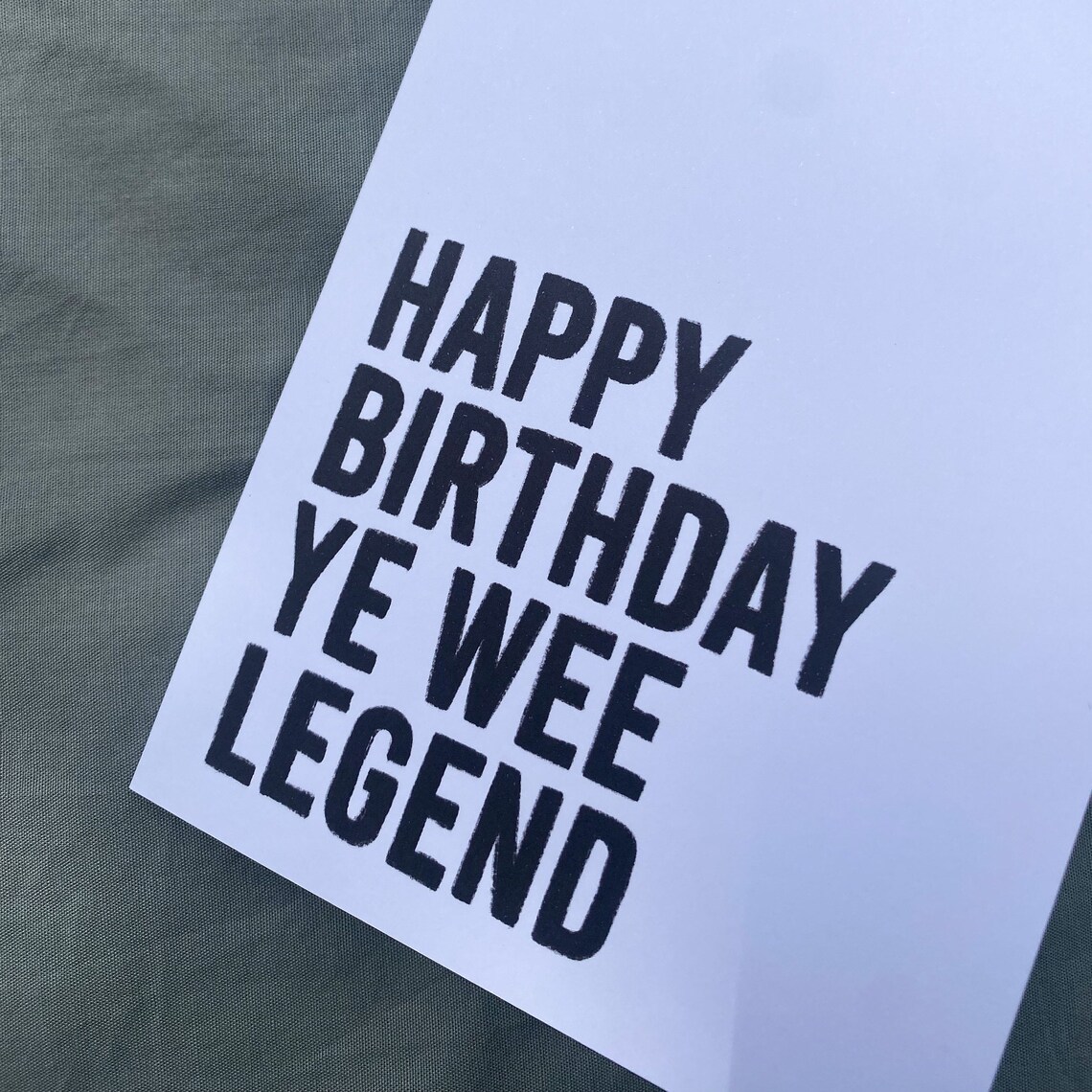 Happy Birthday Ye Wee Legend Personalisation Available - Etsy
