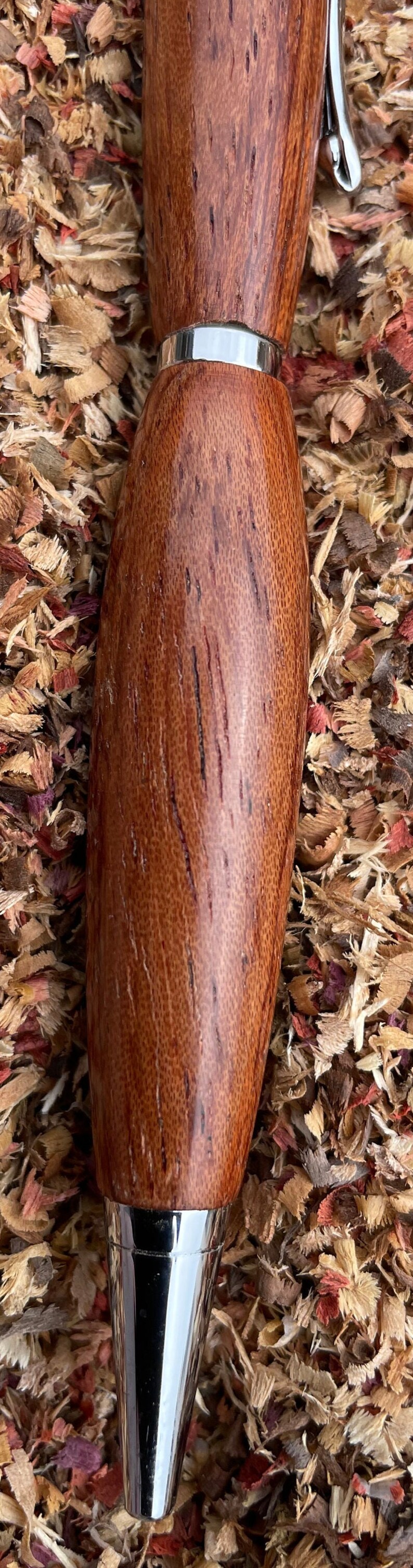 West African Bubinga Wood Hand Turned Pen With Chrome Finish. - Etsy
