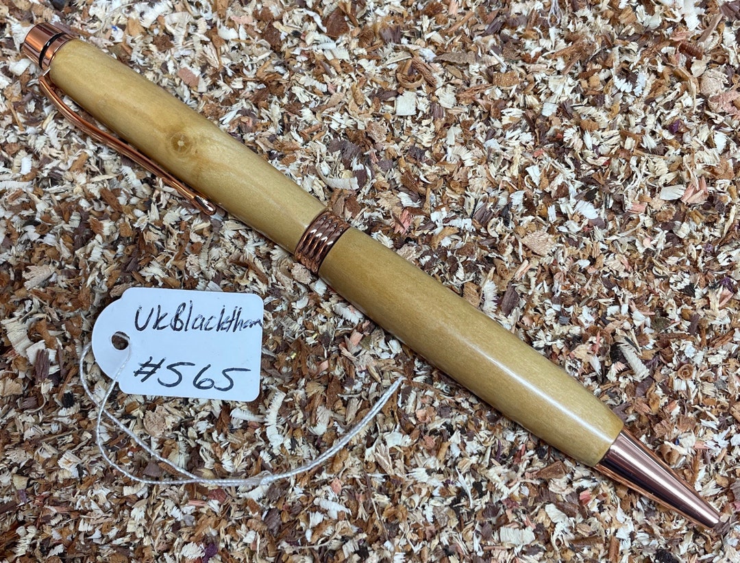 UK Blackthorn Hand Turned Streamline Pen With Twist Mechanism - Etsy