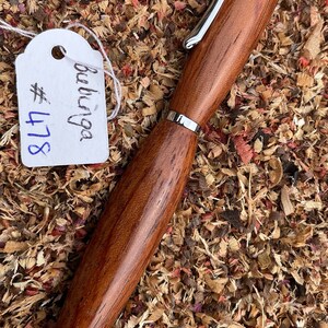 West African Bubinga Wood Hand Turned Pen With Chrome Finish. - Etsy