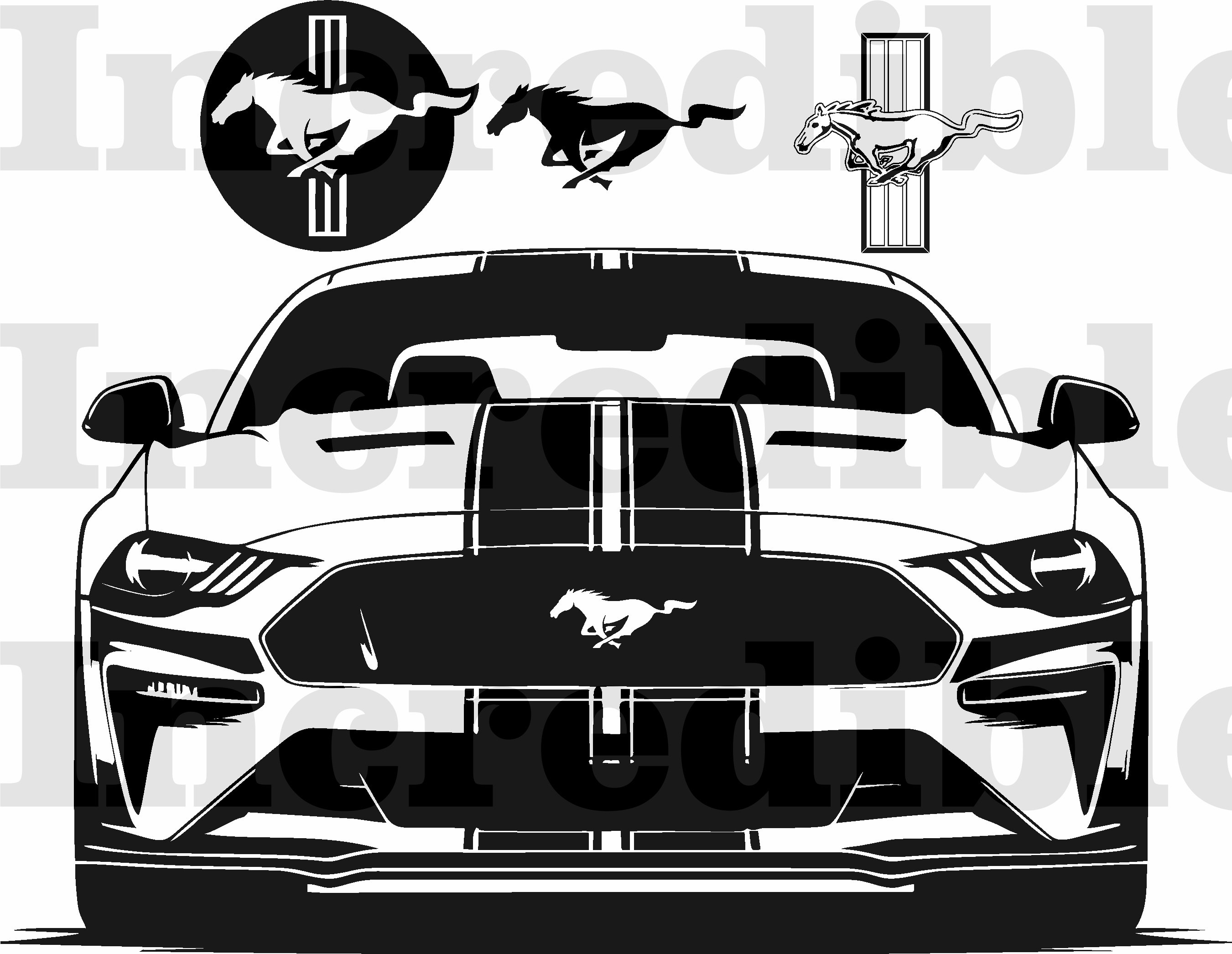 Mustang 1 Vector File Immediate Download & Use - Etsy