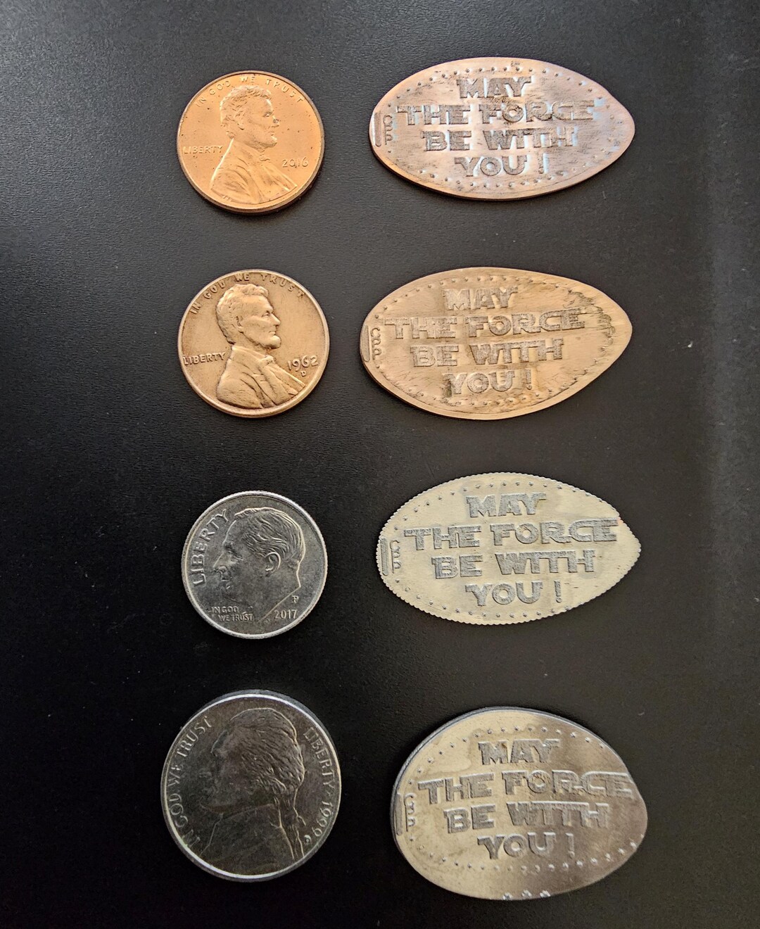 May the Force Be With You Pressed Penny Smashed Penny Pressed Dimes ...