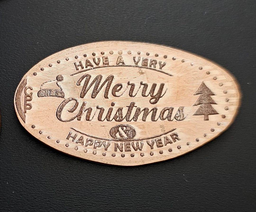 Merry Christmas Pennies Pressed Smashed Penny Dimes Pressed Nickel for ...