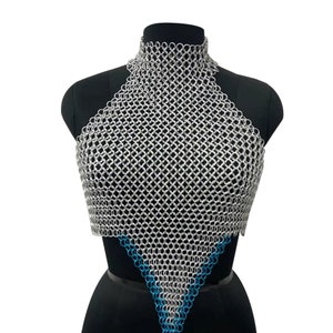 Chainmail Top Aluminum Butted Ring Medieval Halter Top Handmade Unique ...