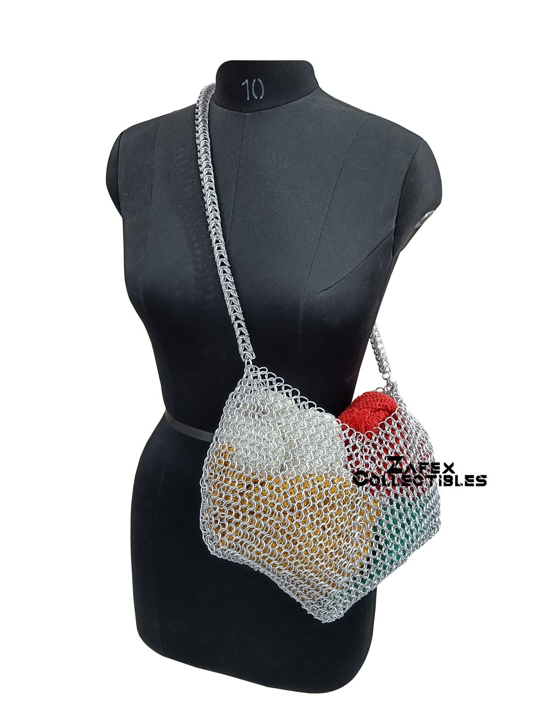 Chainmail Bag Metal Aluminum Butted Ring Handbag, 100% Handmade ...