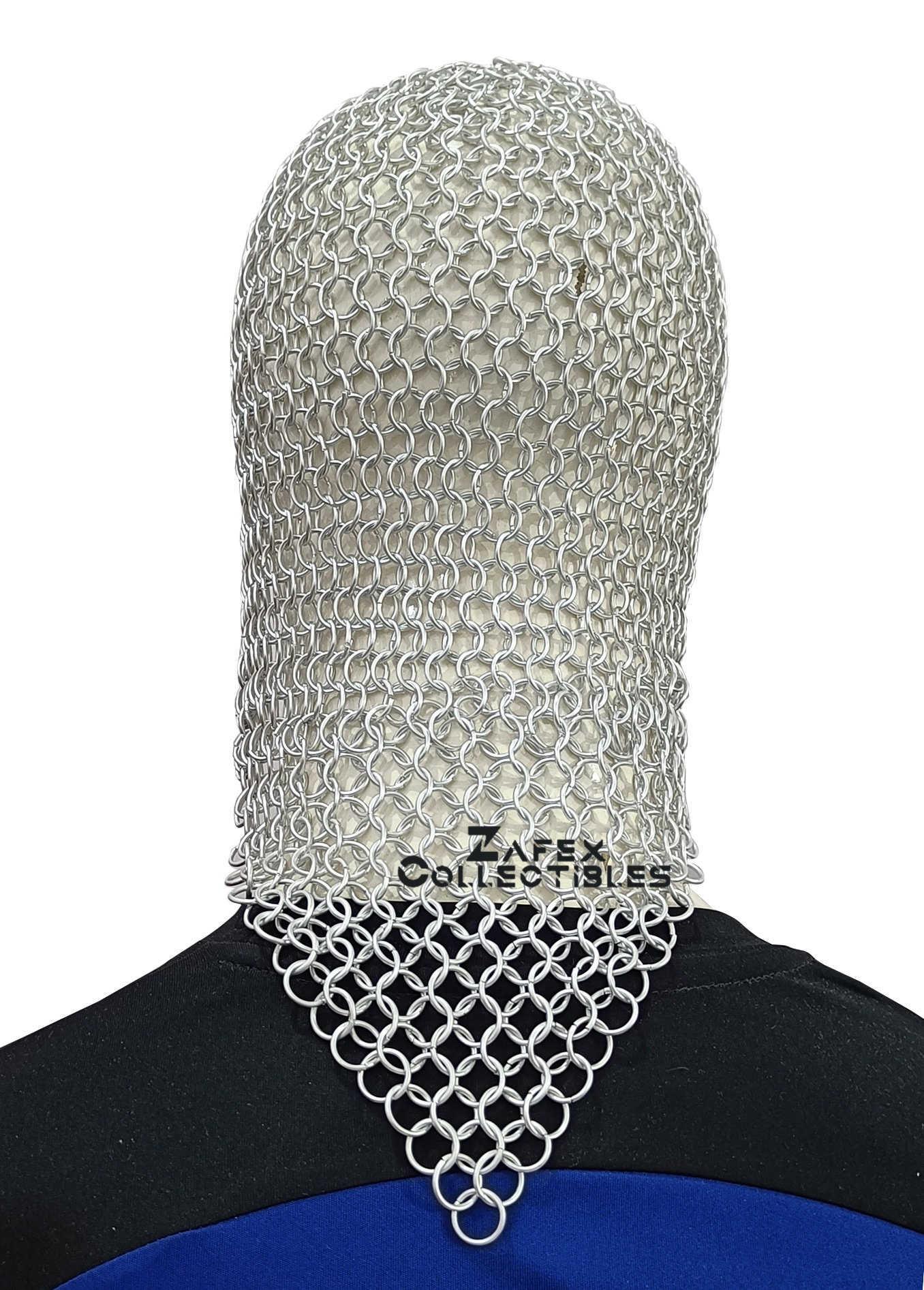 Medieval Chainmail V-coif Aluminum Butted 10mm Ring Handmade Chainmail ...