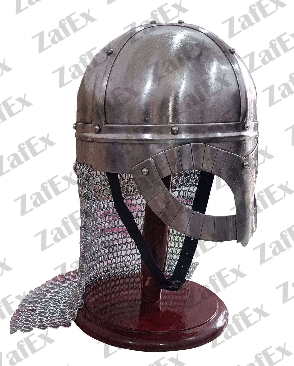 Medieval Viking Helmet With Chainmail 18G Mild Steel Armor Knight ...
