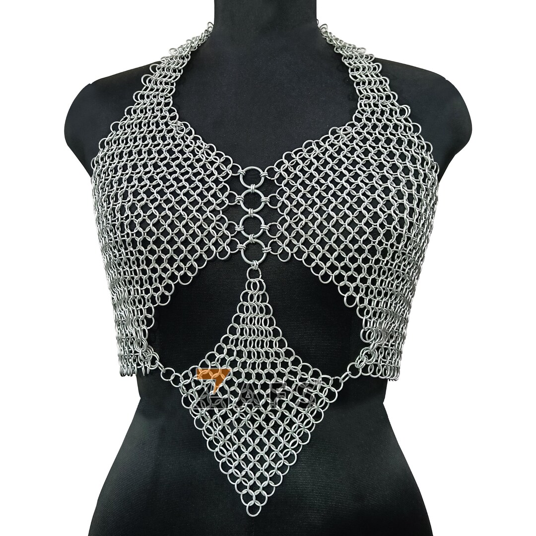 Medieval Chainmail Top Lightweight Body Jewelry Aluminium Butted Ring ...