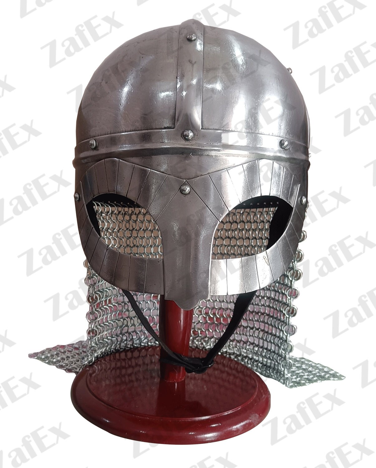 Medieval Viking Helmet With Chainmail 18G Mild Steel Armor Knight ...
