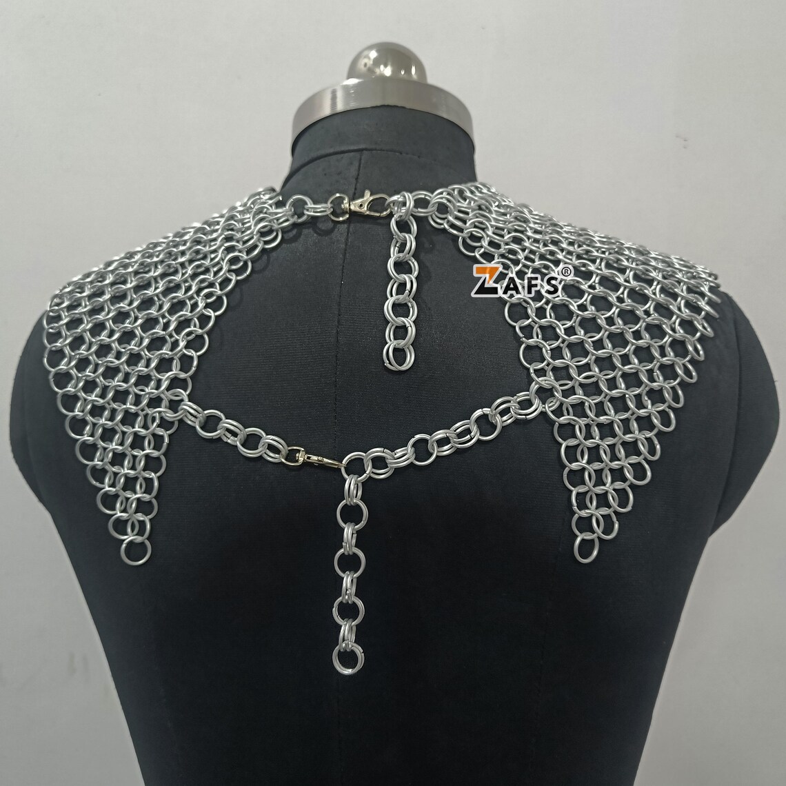 Handmade Lightweight Chainmail Collar Aluminum Butted Ring Neckpiece ...