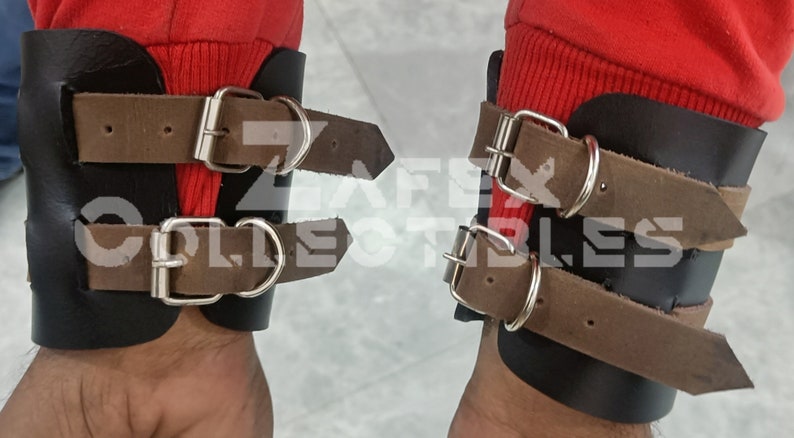 Medieval Knight Leather Gauntlet Wrist Band Armor Handmade Cuff Bangle ...