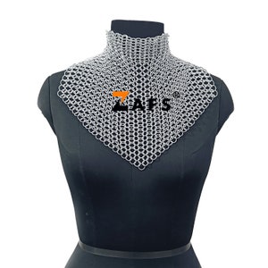 Aluminum Chainmail Collar Body Jewelry Medieval Choker Ren Faire Neck ...