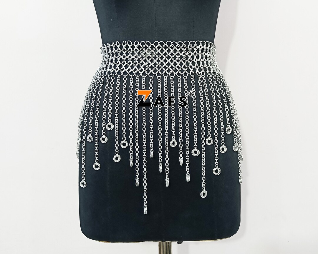 Medieval Chainmail Belt Lightweight Aluminum Waist Armor Ren Faire Mini ...