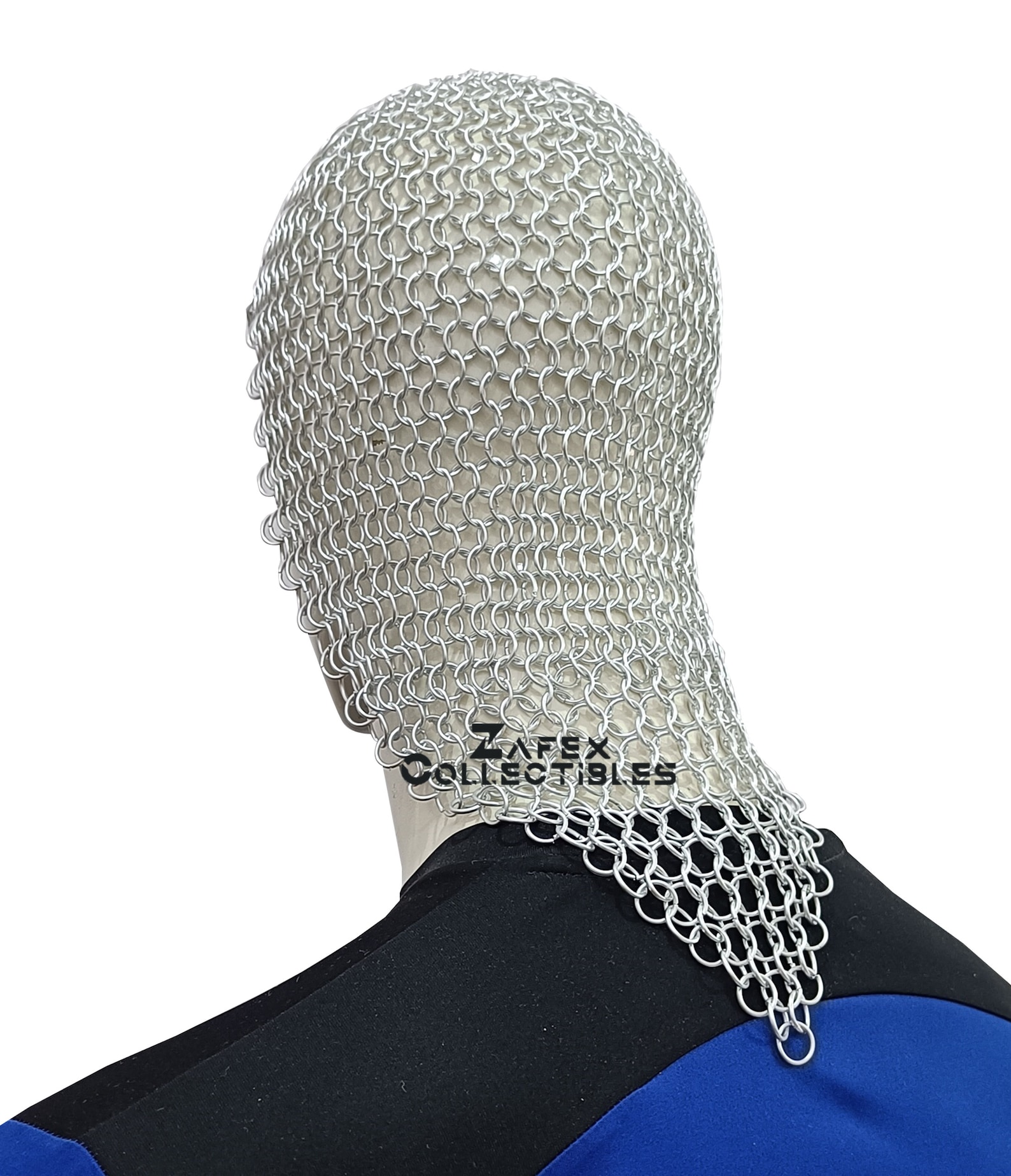 Medieval Chainmail V-coif Aluminum Butted 10mm Ring Handmade Chainmail ...