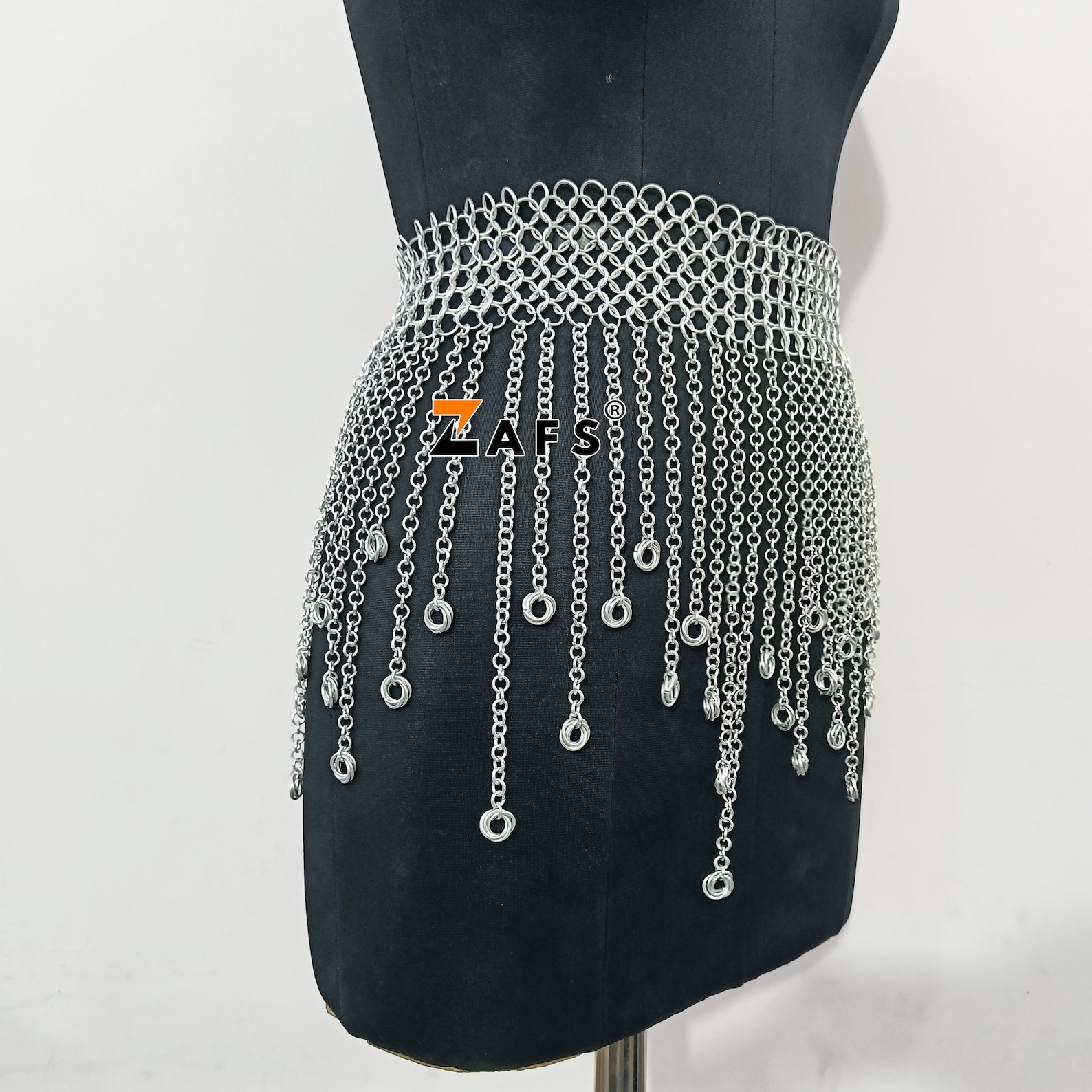 Chainmail Belt Small Chain Layers Aluminum Waist Belt Medieval Ren ...