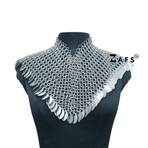 Chainmail Collar and Skirt Scalemaille Costume Aluminum Neck Piece ...