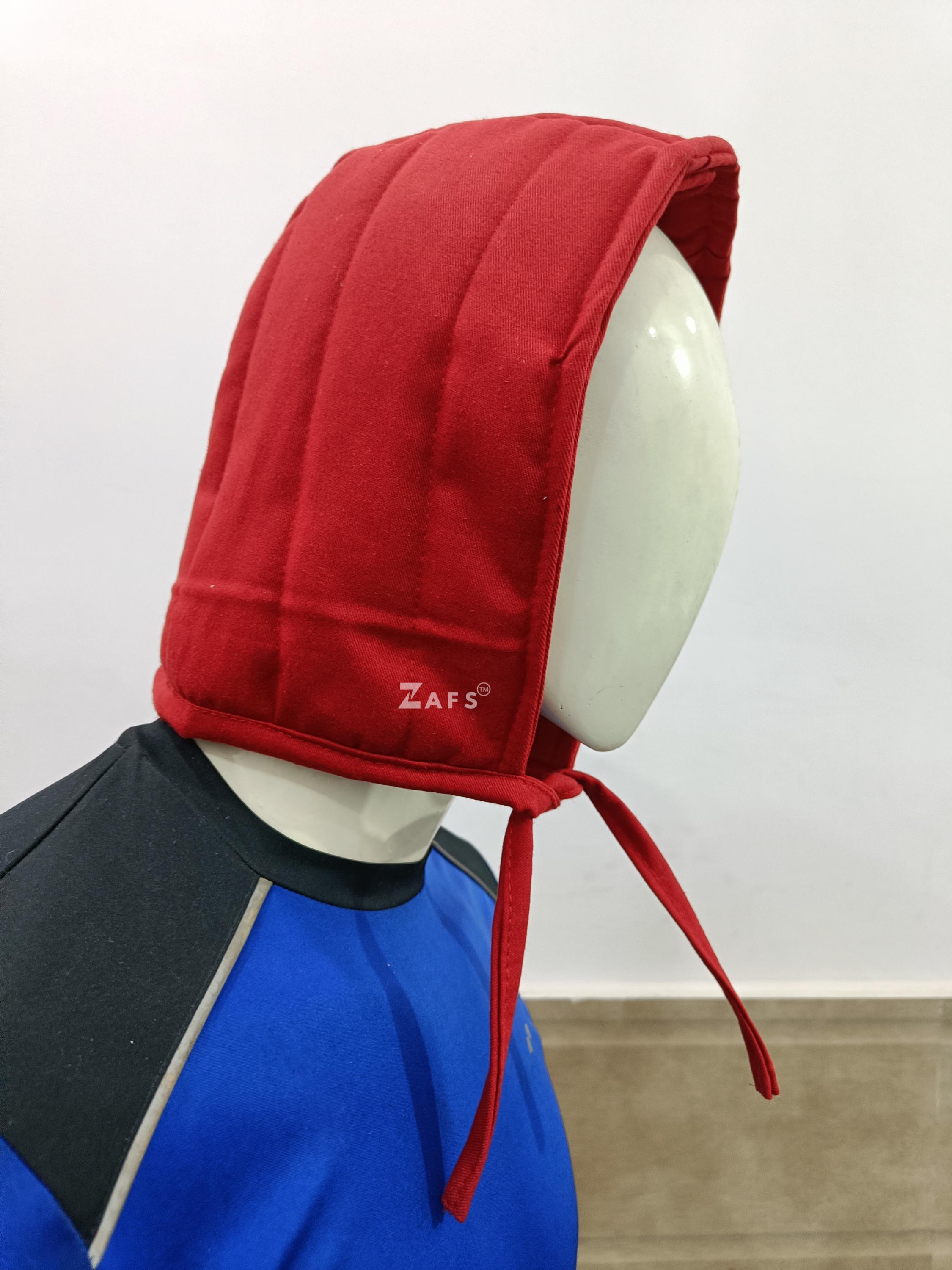 Larp Armor Linen Padded Coif - Medieval Arming Cap For Helmet - Quilted ...