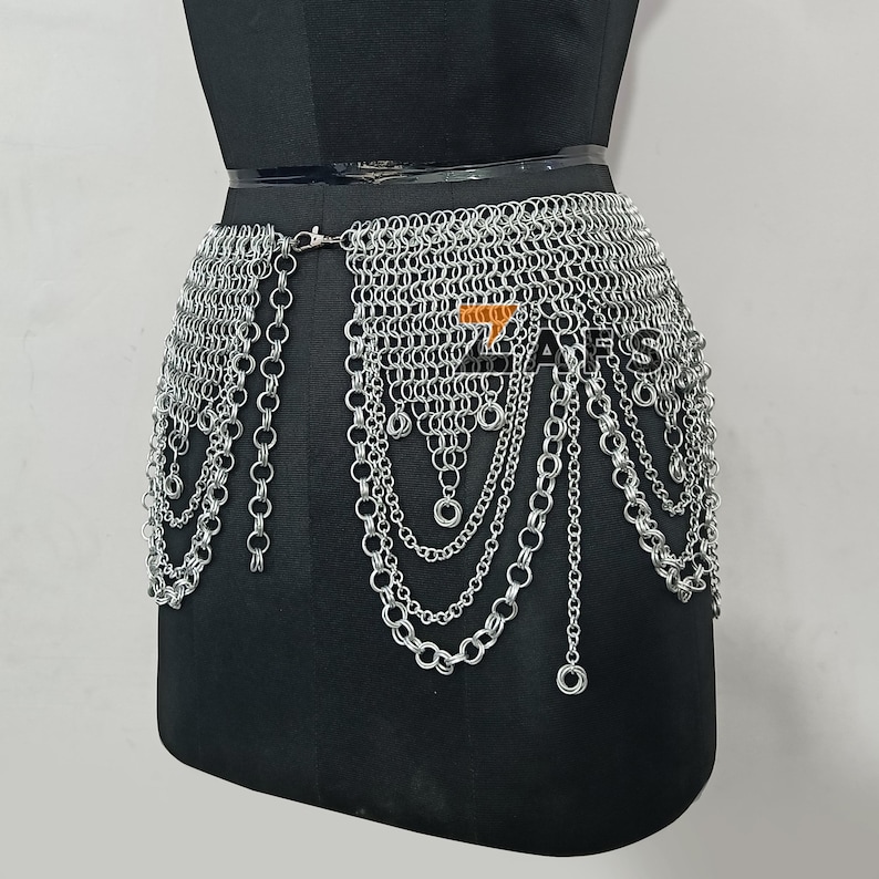 Aluminum Chainmail Belt Handmade Medieval Waist Jewelry Fantasy Costume ...