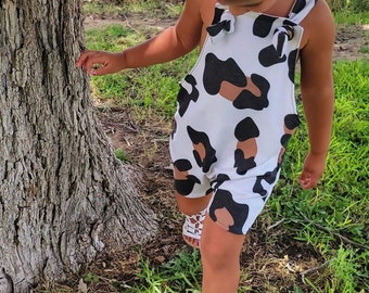 Cow Print Overalls - Etsy