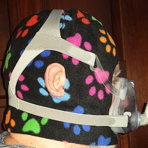 CPAP/BIPAP Full Head Comfort Cover Hat Barrier From Headgear Straps ...