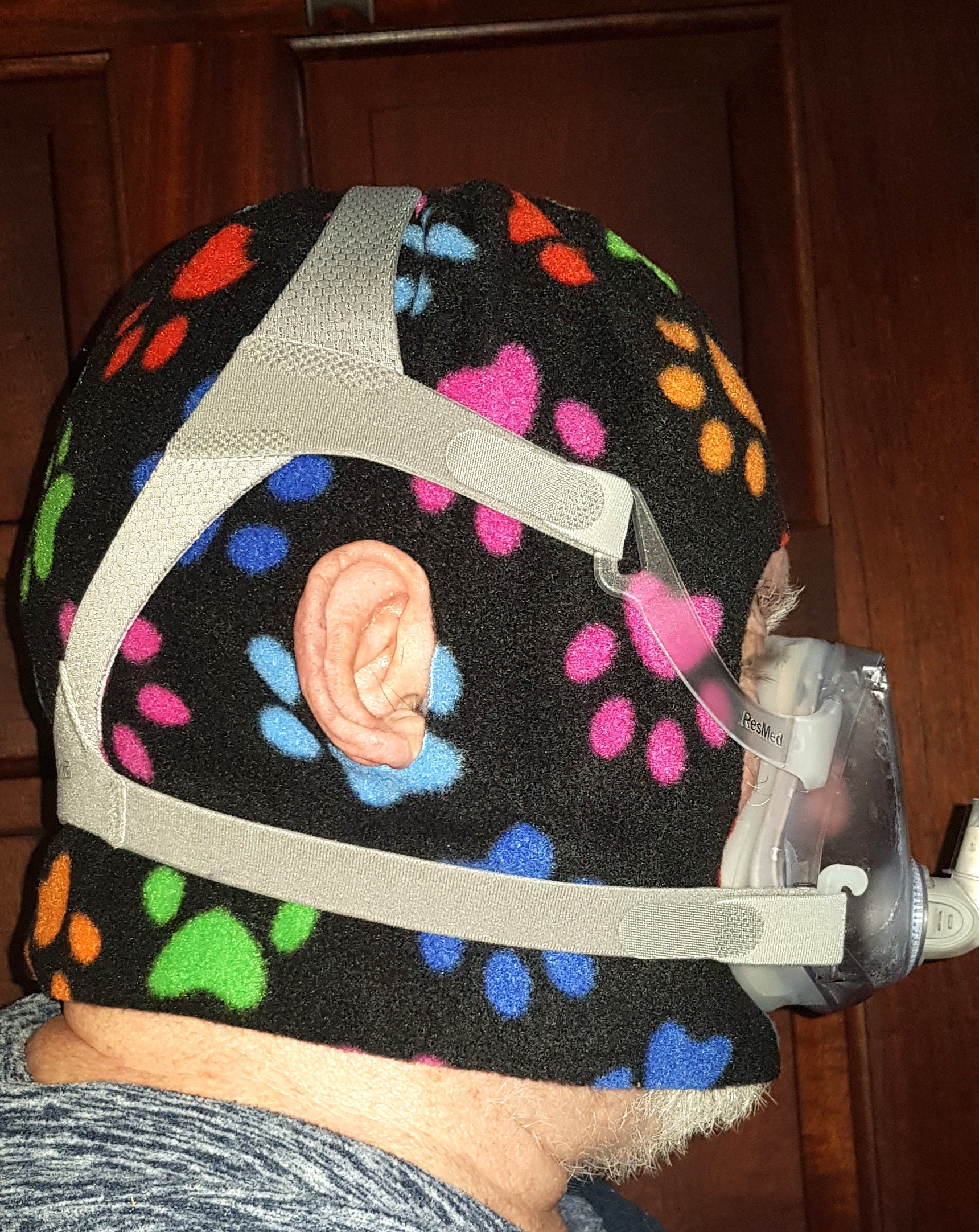 CPAP/BIPAP Full Head Cover Barrier Hat Universal Fit Stoprash Comfort ...