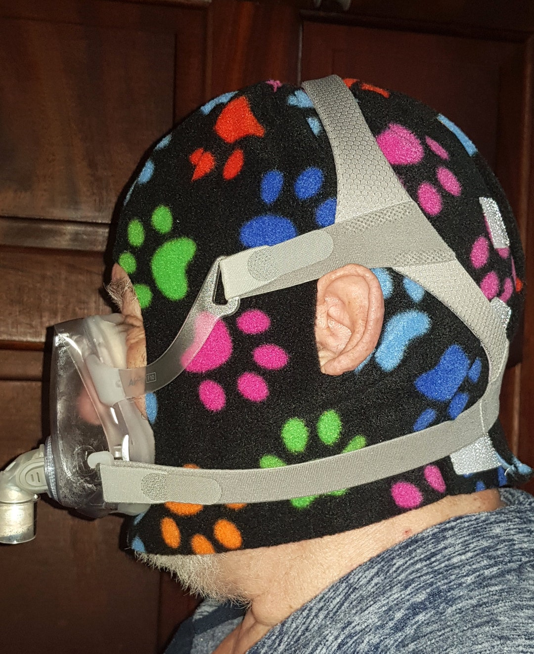 CPAP/BIPAP Full Head Cover Barrier Hat Universal Fit Stoprash Comfort ...