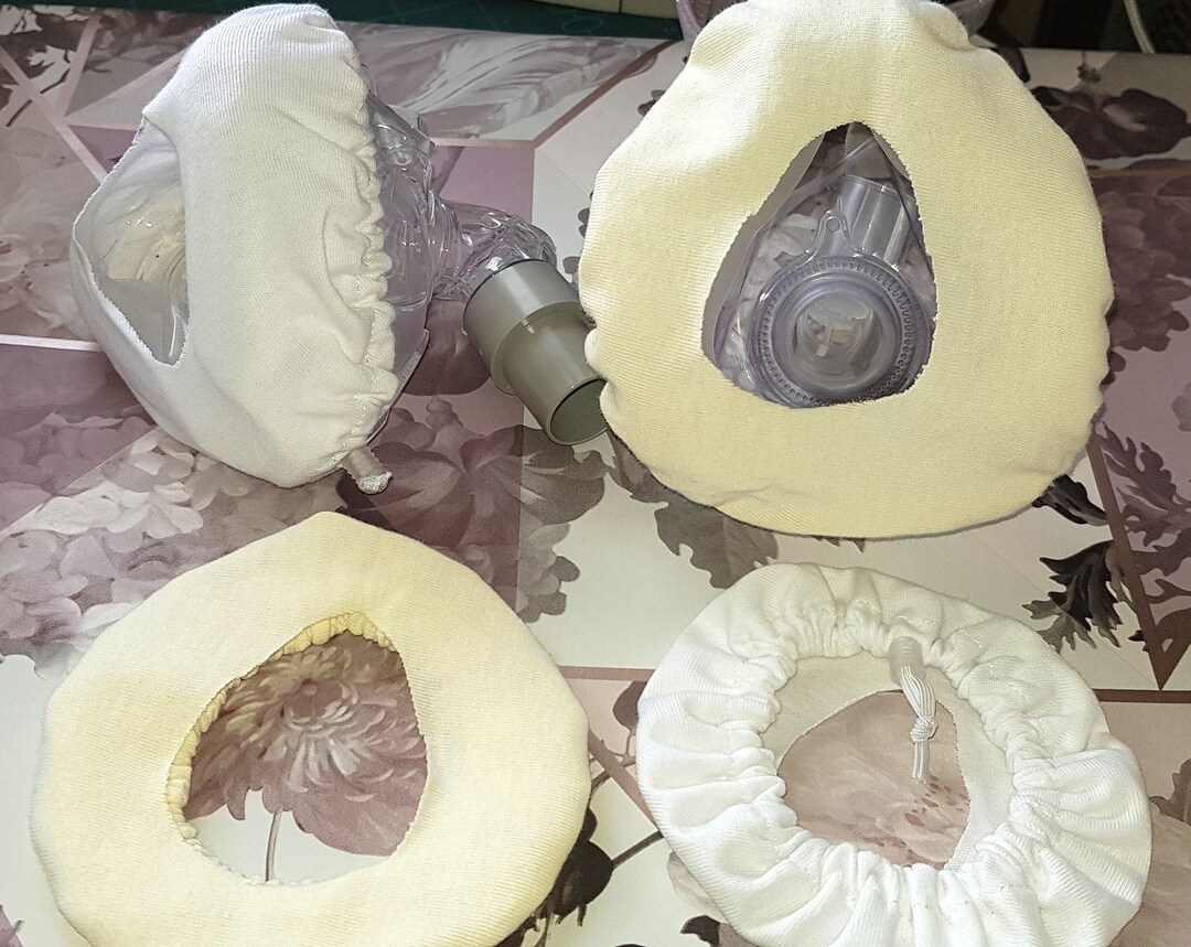 2x Cotton Mask Covers to Fit F&P Simplus CPAP Full Face Mask Liners ...