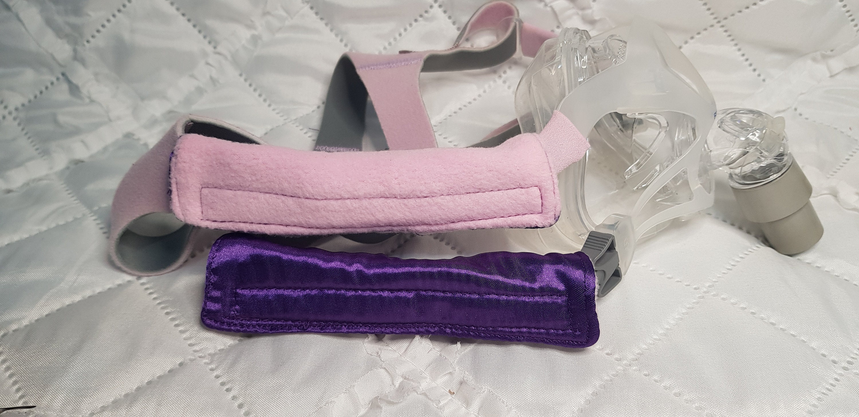 CPAP/BIPAP Cheek Pads Covers 2 Straps Comfort Helps Face Indents ...