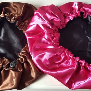 Silky Satin Sleep Hat for CPAP Users Bonnet Night Cap Reversible Ideal ...