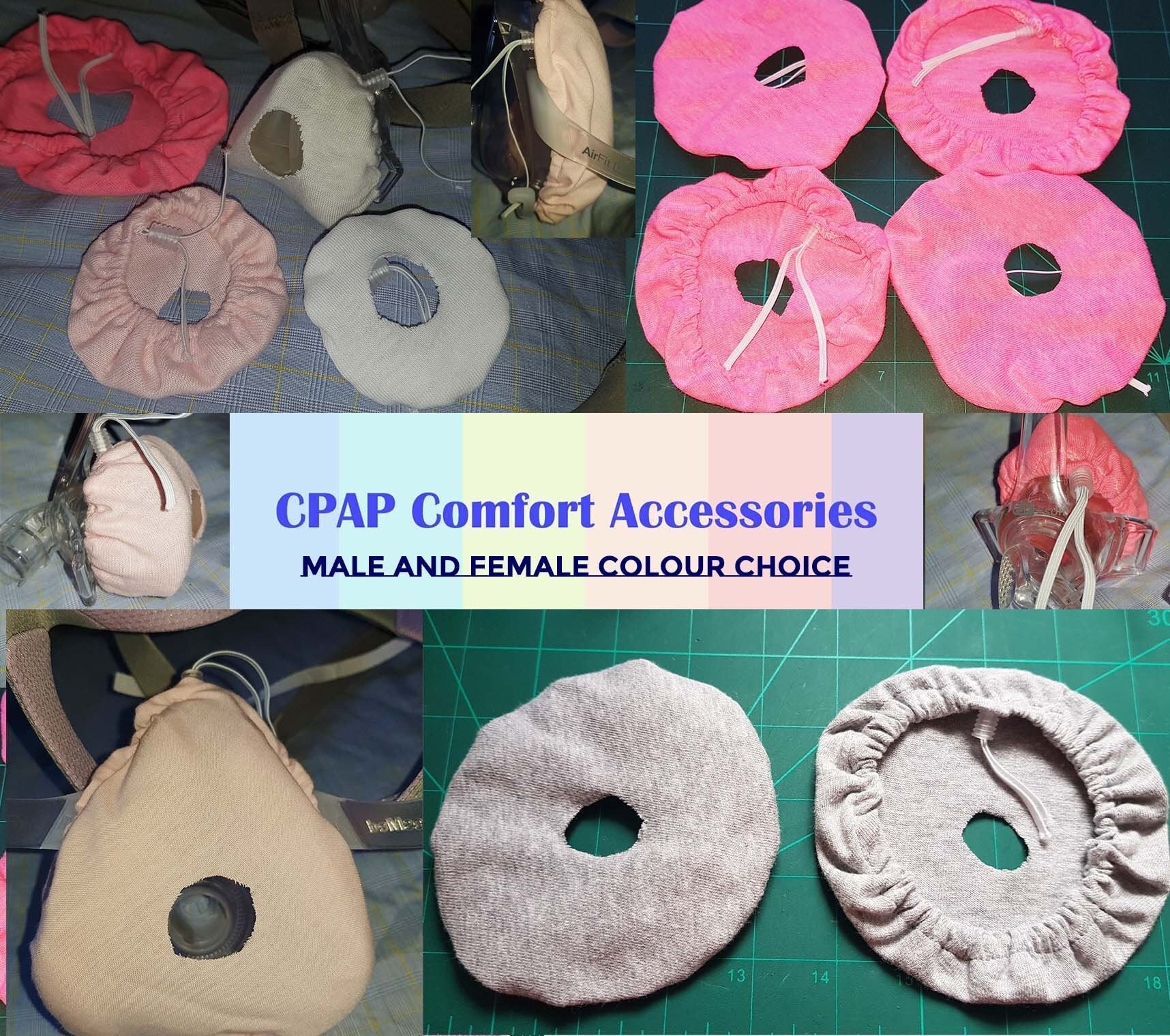 2 or 3 Bright Colour CPAP BIPAP Mask Liners Comfort Covers - Etsy
