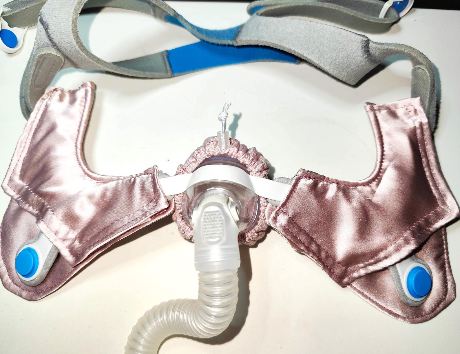 Resmed Airfit N20 CPAP BIPAP Pure Mulberry Silk Head Gear Cheek Cover ...