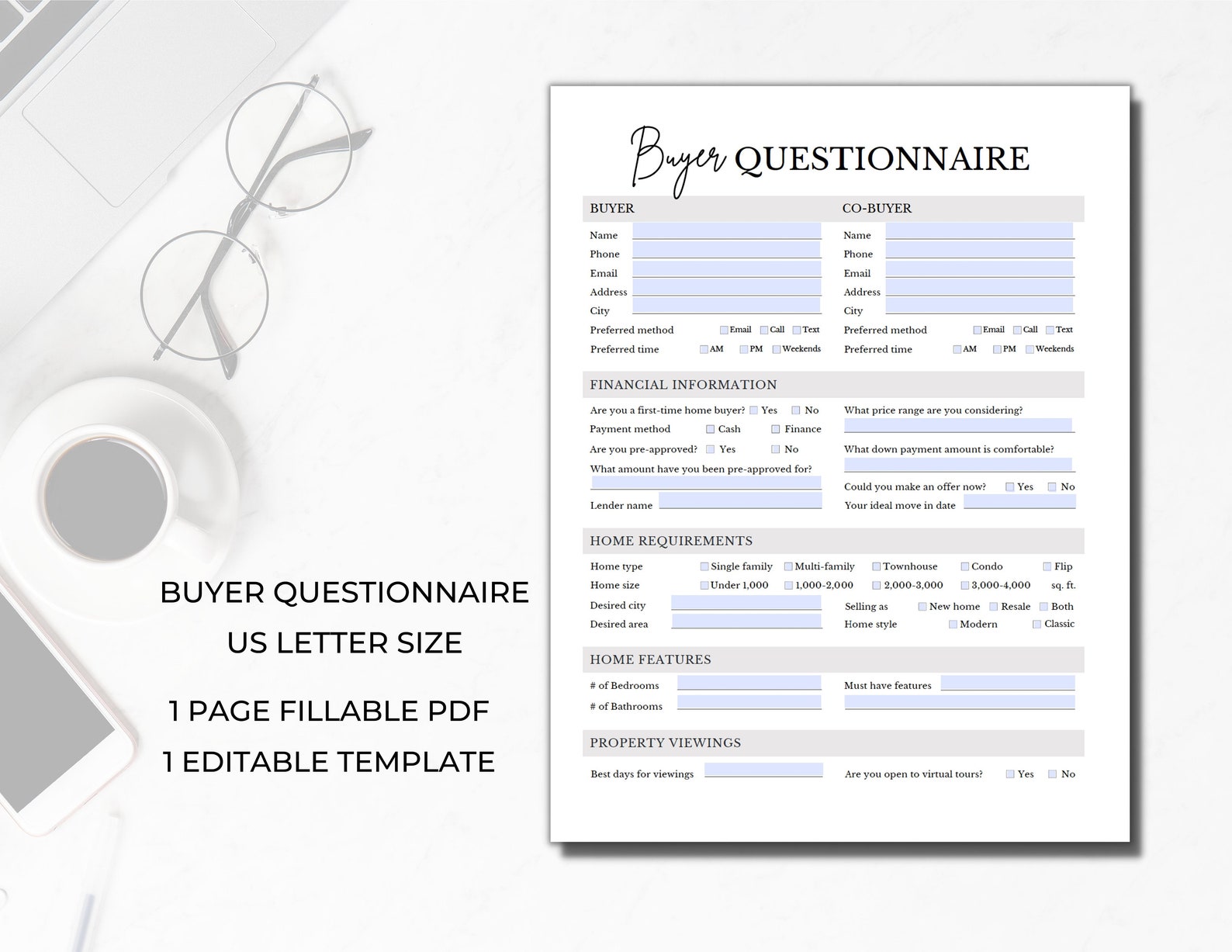 Real Estate Buyer Questionnaire Client Questionnaire Form Buyer ...