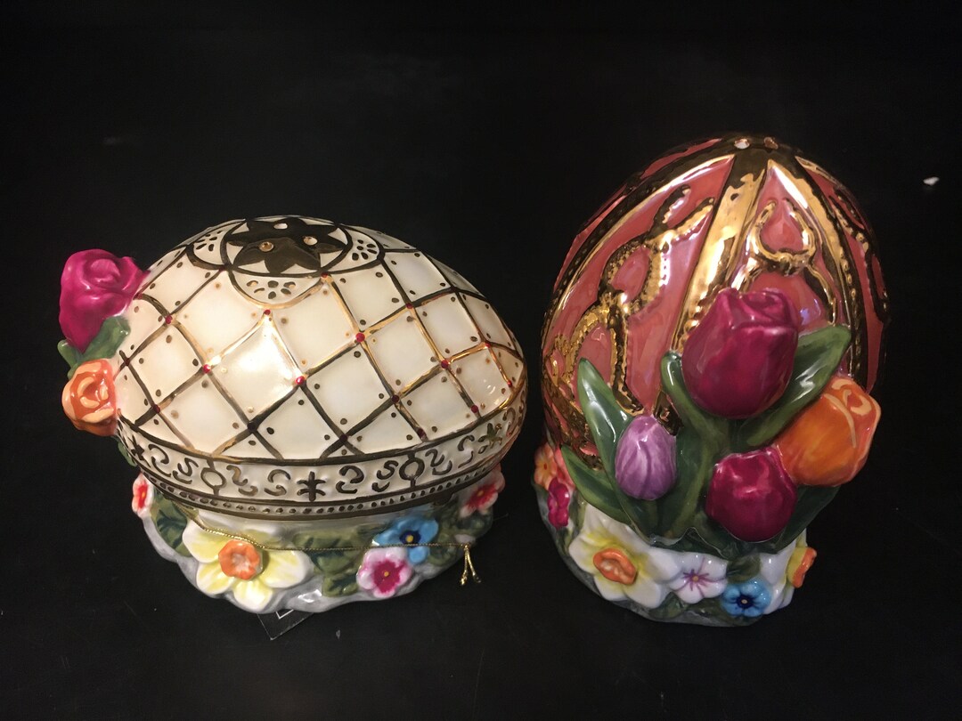 Christopher Radko Vintage Faberge Egg Style Salt and Pepper Shakers ...
