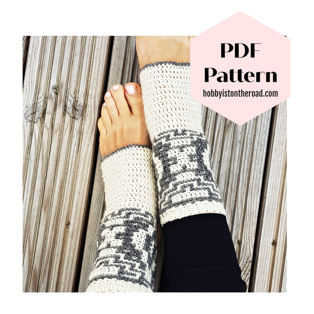 Baltic Winds Yoga Socks Crochet Pattern: Mosaic Overlay (PDF Pattern ...