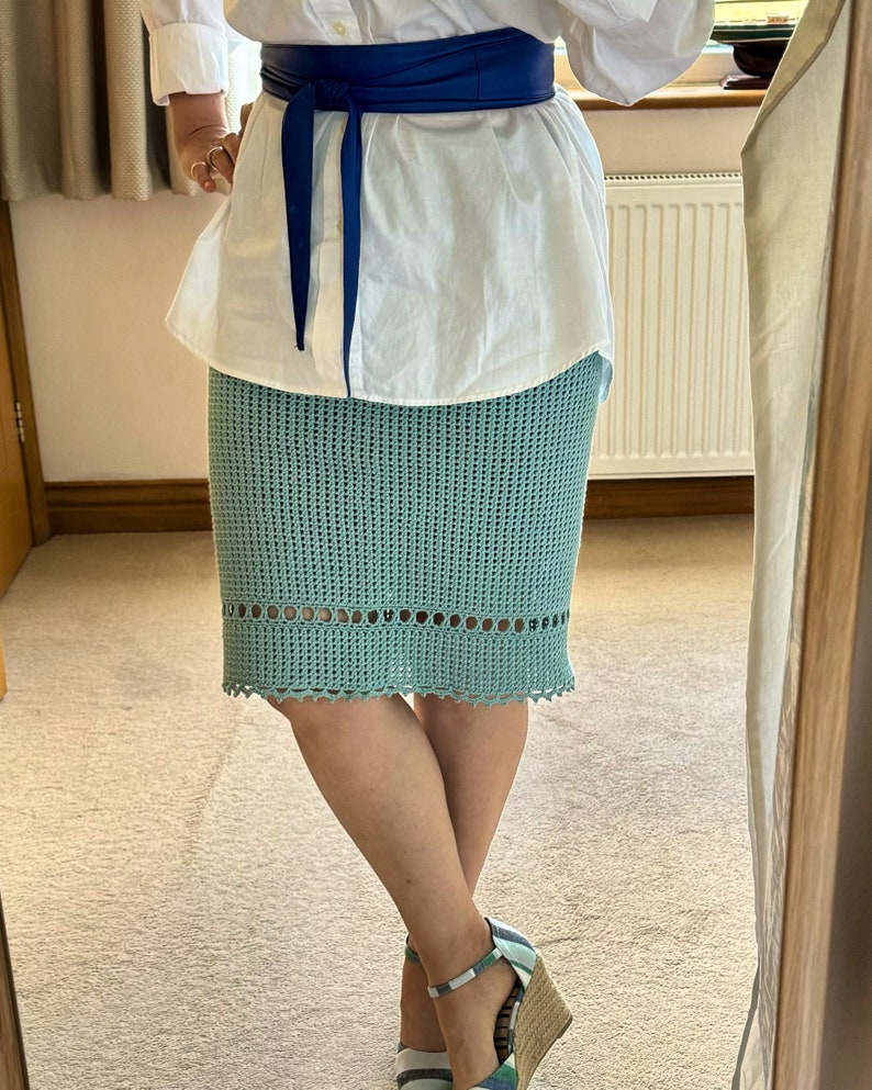 Summer Stroll Pencil Skirt Crochet Pattern XS-XL Sizes, Straight ...