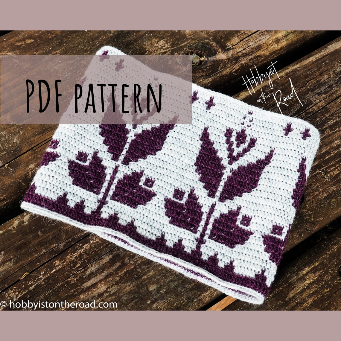 Baltic Flowers Cowl Crochet PATTERN Mosaic Overlay Project - Etsy UK