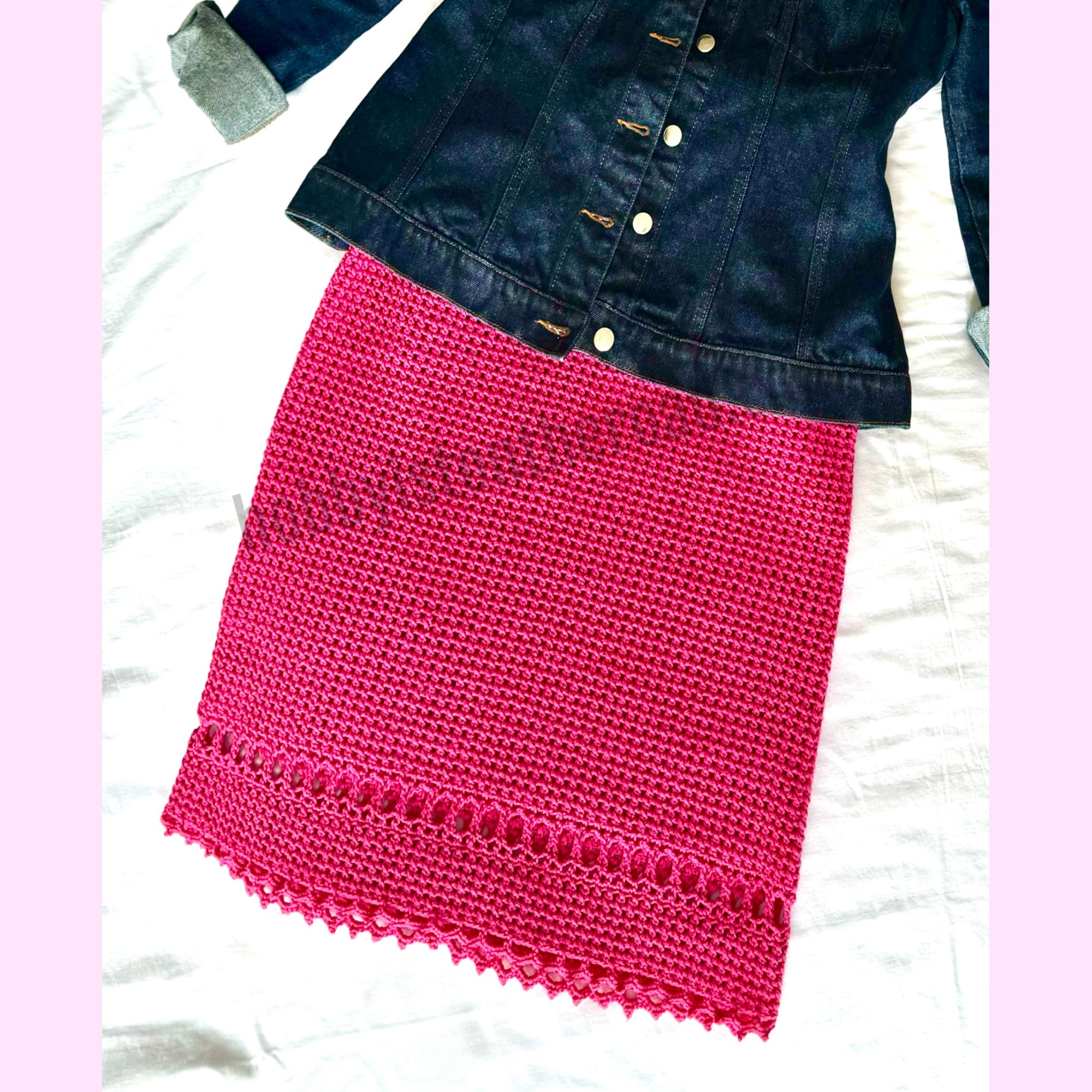 Summer Stroll Pencil Skirt Crochet Pattern XS-XL Sizes, Straight ...