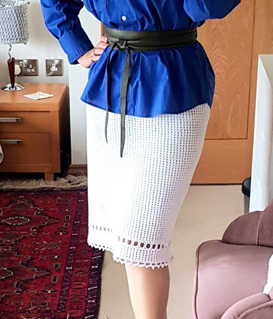 Summer Stroll Pencil Skirt Crochet Pattern XS-XL Sizes, Straight ...