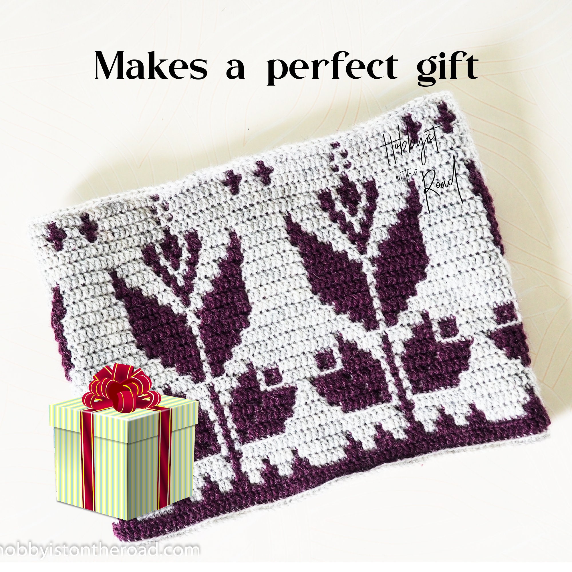 Baltic Flowers Cowl Crochet Pattern: Mosaic Neck Warmer (PDF Pattern ...