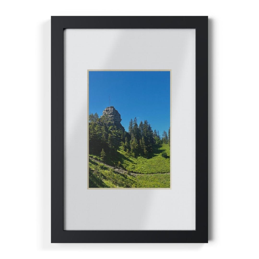 Mountain Trail Hiking Poster, Gsteigwiler Forest Print, Framed Nature ...