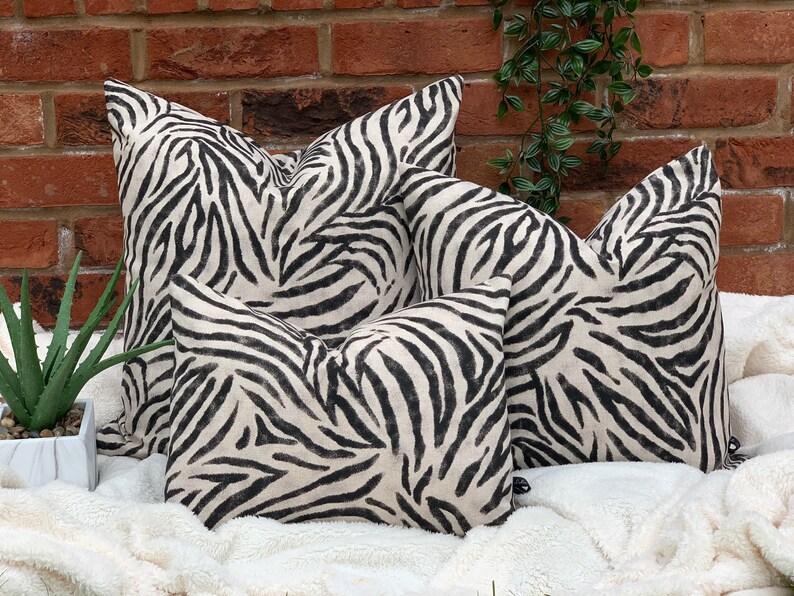 Zebra Print Cushion Animal Print Cushion Cushion Covers UK - Etsy