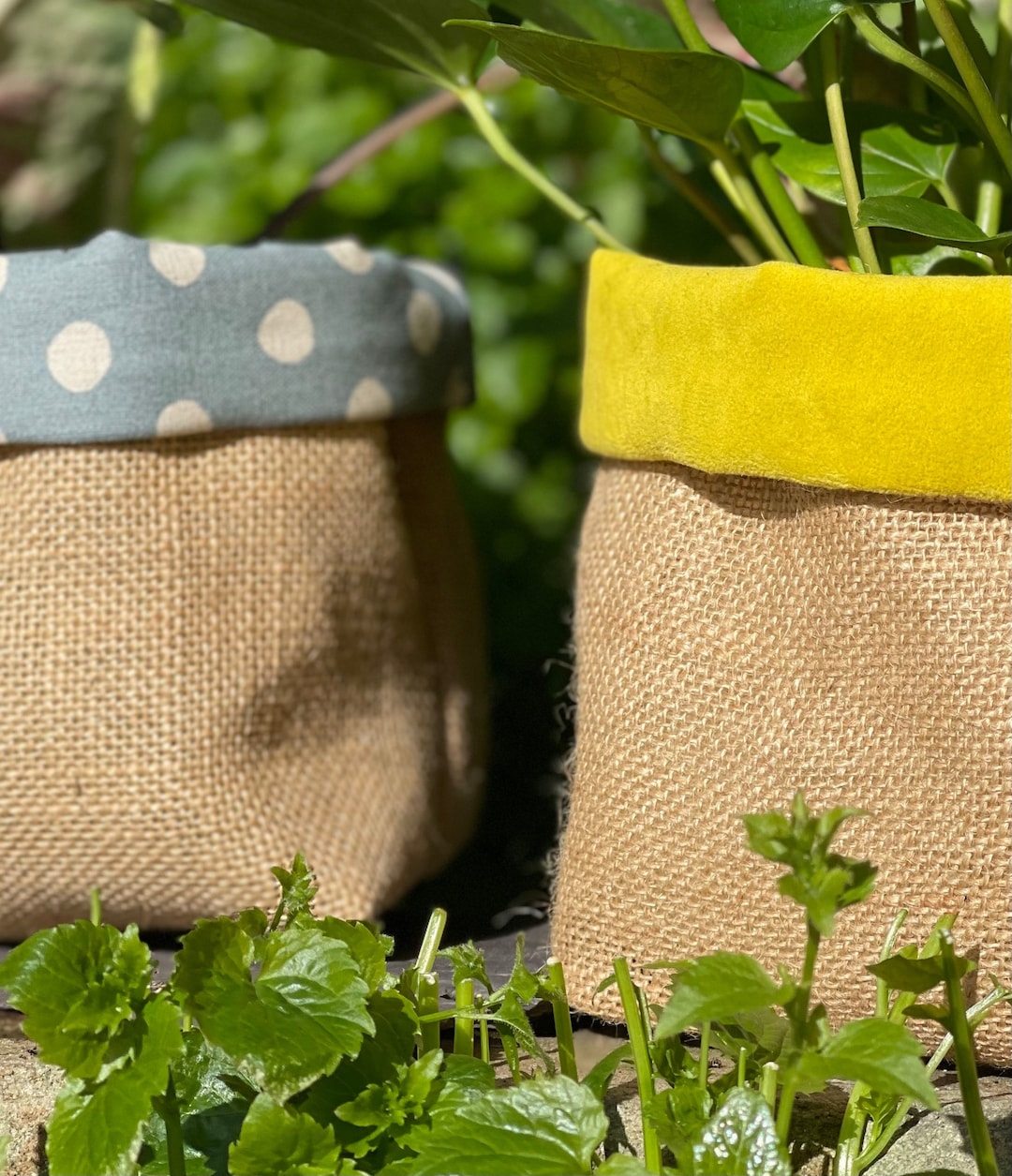 Fabric Plant Pot UK, Hessian Planter, Indoor Plant Pot, Fabric Planter ...