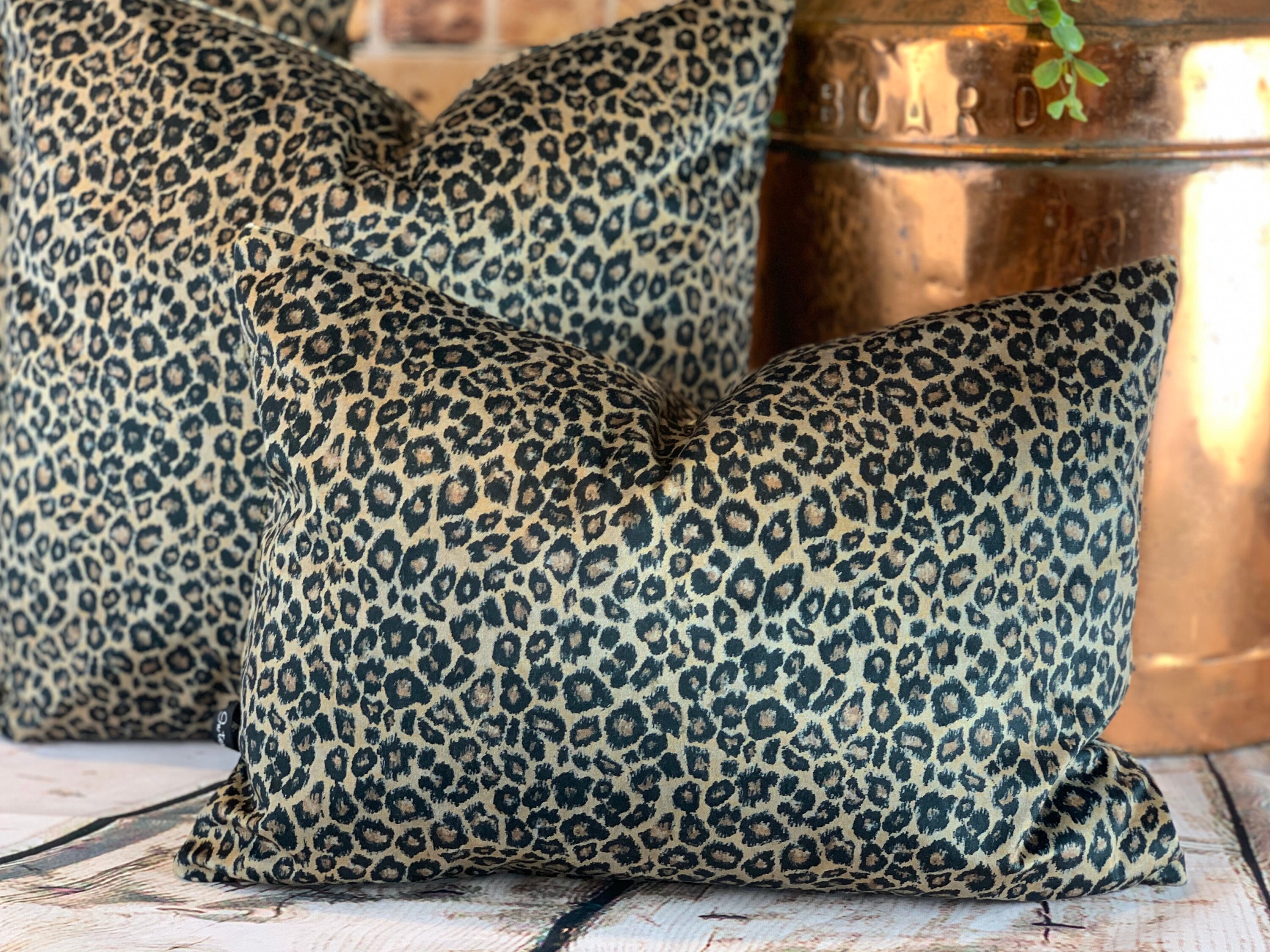Animal Print Cushion Leopard Print Cushion Velvet Pillow - Etsy UK