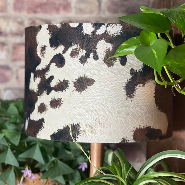 Cowhide Lamp Shade - Etsy UK