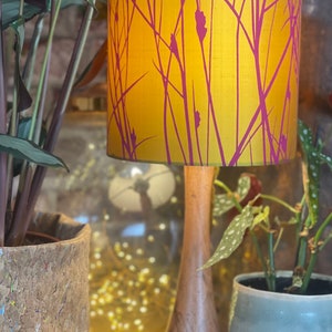 Mustard Lampshade UK, Silk Lamp, Grasses Lamp, Handmade Lampshade, Side ...