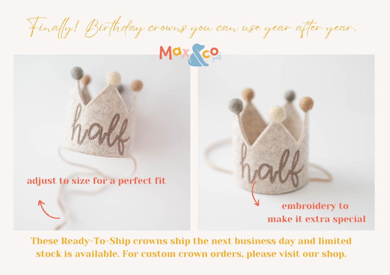 Baby Half Birthday Crown, 1/2 Birthday Crown for Baby, Half Birthday ...