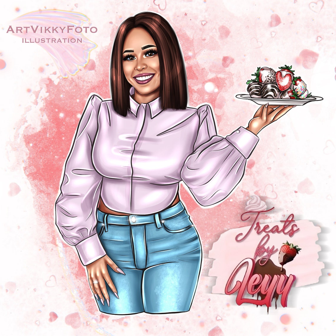 Portrait For Your Business Custom Logo Portrait Cartoon | Etsy