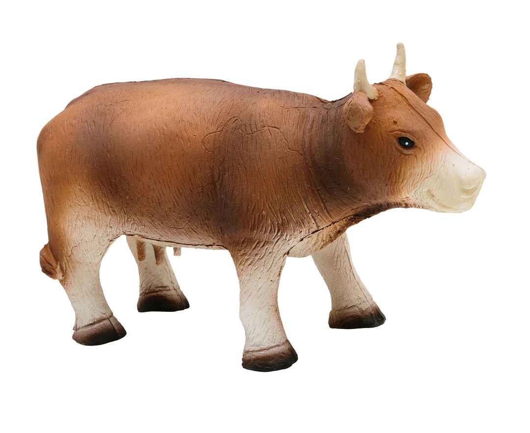 Natural Rubber Toy Cow - Etsy