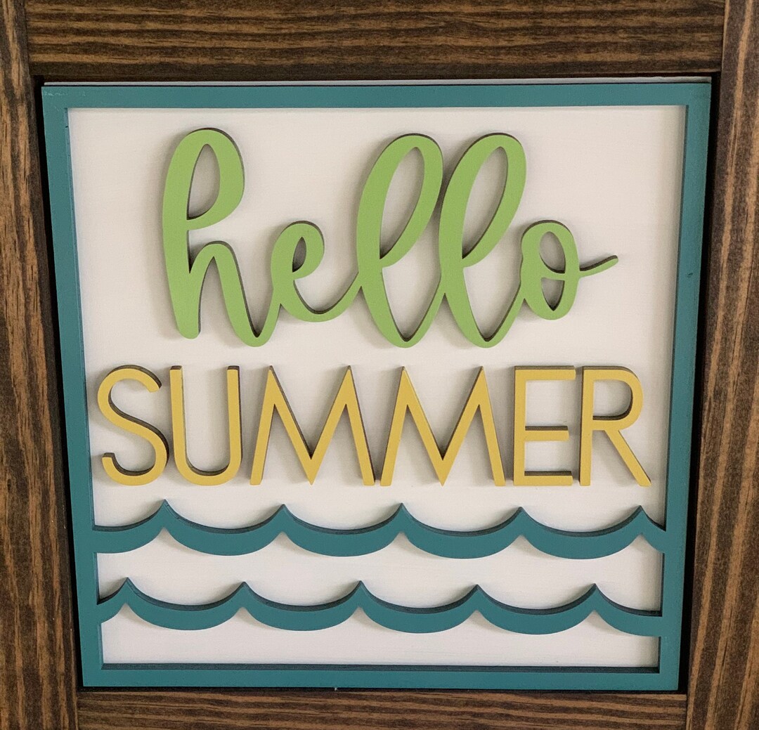 Hello Summer Ladder Insert: Seasonal Porch Sign Decor - Etsy