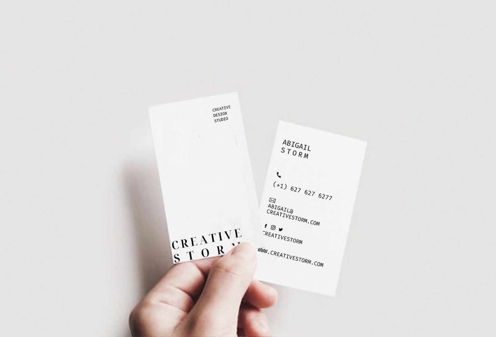 Minimal Business Card Template, Name Card Layout, DIY Business Card ...